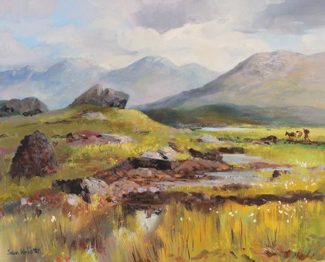 Susan Mary Webb | SAVING THE TURF, CONNEMARA (1987) | MutualArt