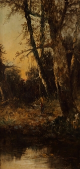 Julian Walbridge Rix | A tonal landscape at sunset | MutualArt