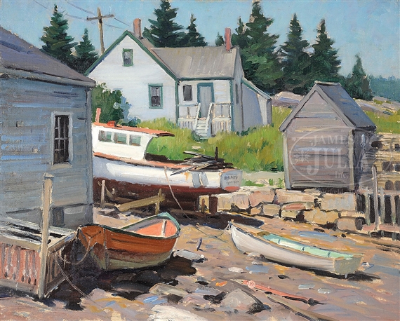 Junius Allen | BOATYARD MAINE | MutualArt