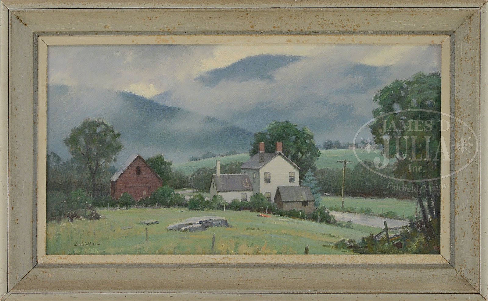 Junius Allen | Maritime Painting of a Dock, Likely Provincetown | MutualArt