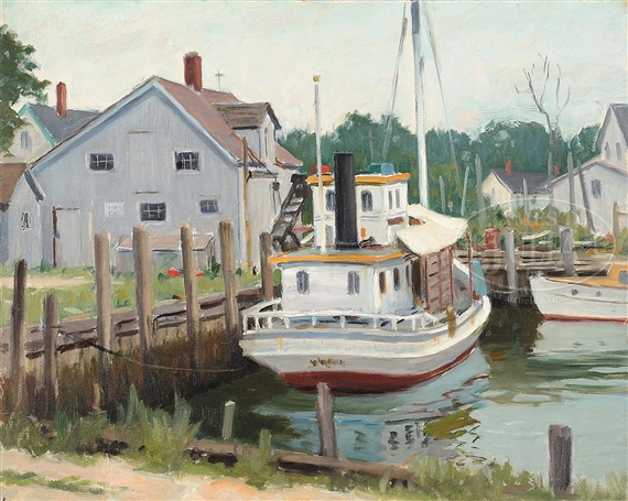Junius Allen | WATERFRONT GREENPORT | MutualArt