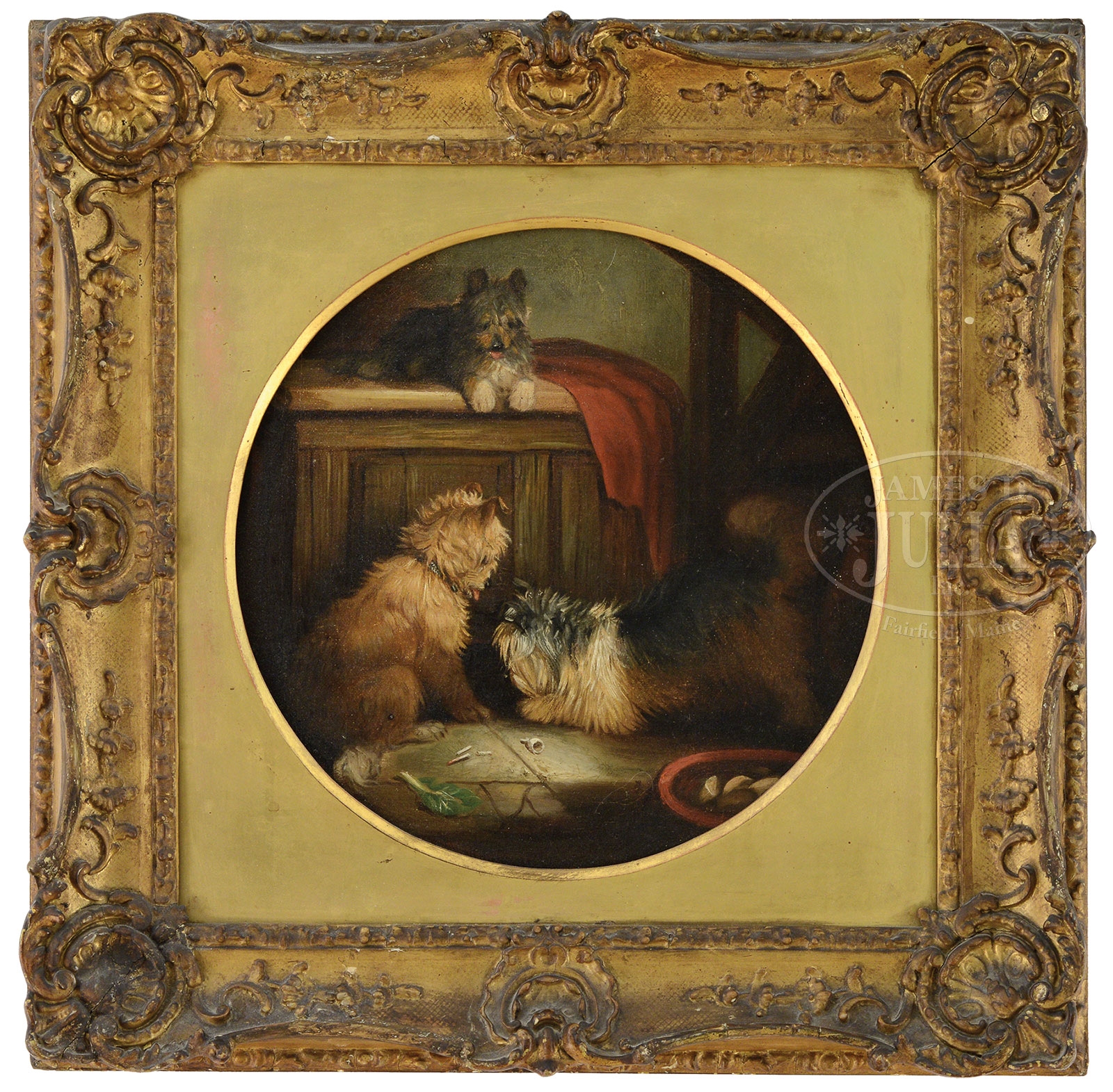 George Armfield | THREE TERRIERS IN INTERIOR | MutualArt