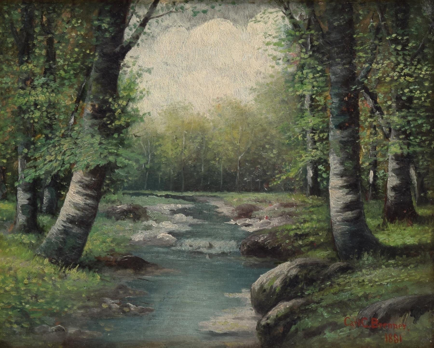 Carl Christian Brenner | Summer landscape (1881) | MutualArt