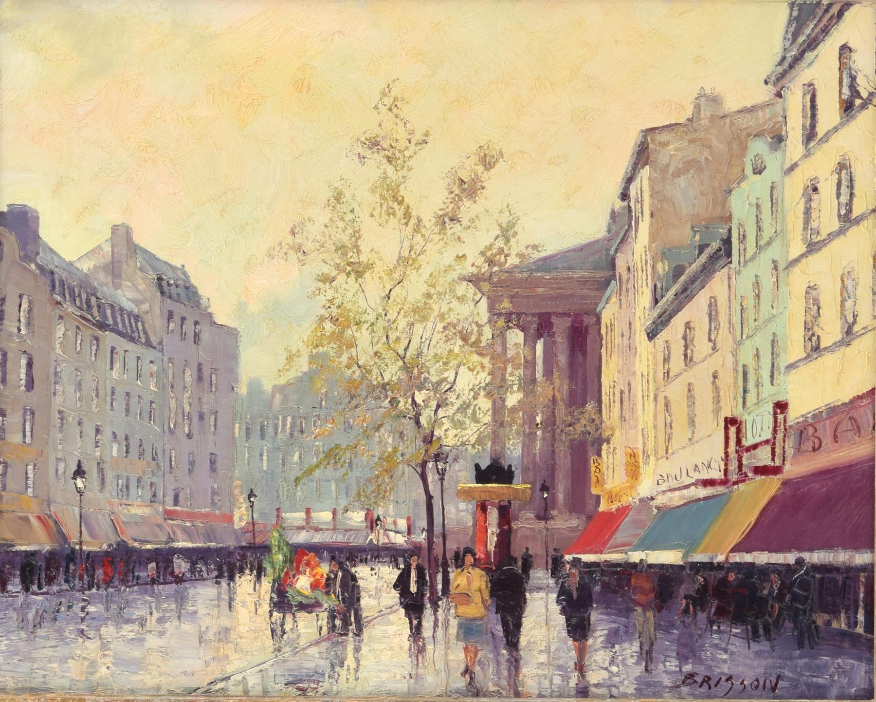 Marcel Brisson | Parisian street scene | MutualArt