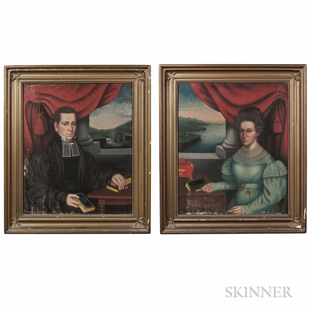 Erastus Salisbury Field | 2 work of Portraits of the Reverend George ...