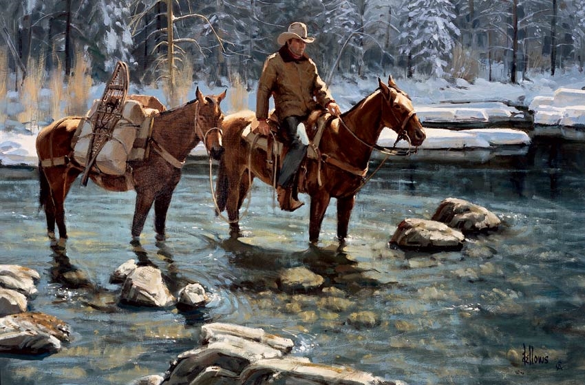 Fred Fellows | Swan River Crossing WINTER (Circa 1978) | MutualArt