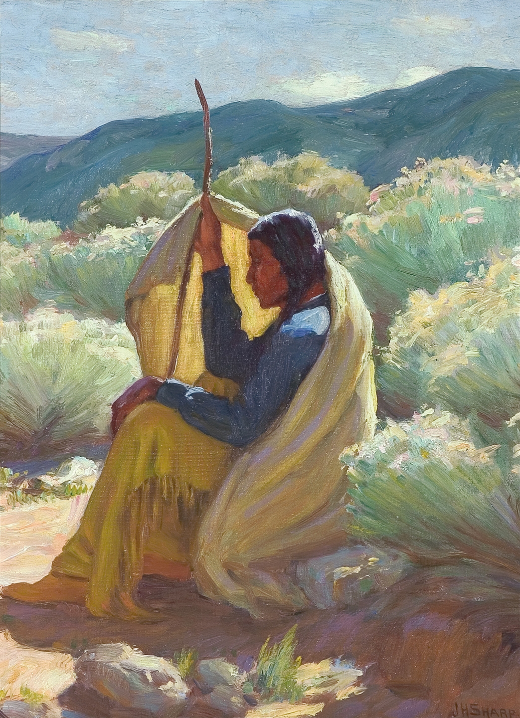 Joseph Henry Sharp | Chief Two Moons | MutualArt