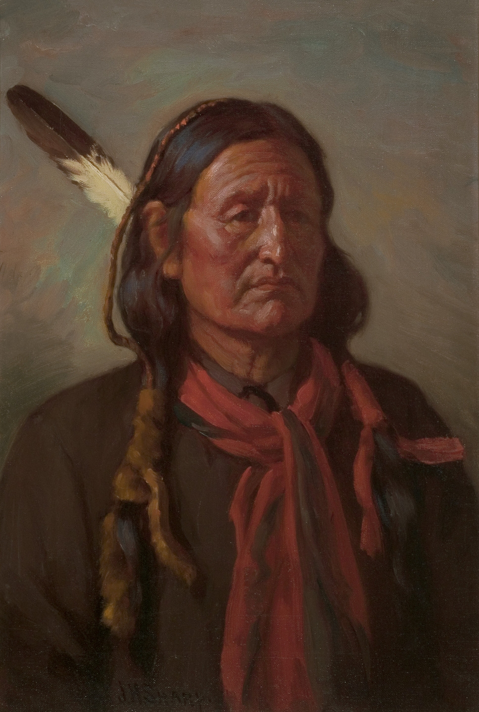 Joseph Henry Sharp | Little Wolf, Cheyenne Chief (1904) | MutualArt