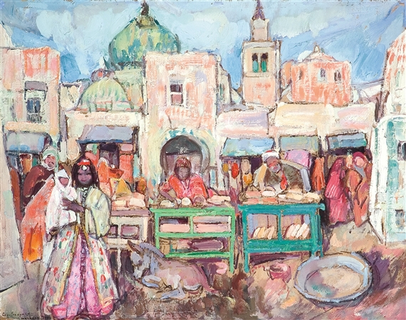 Leon Gaspard | Morocco - People in Medina | MutualArt