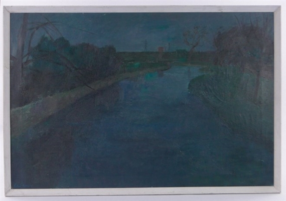 Violet Fuller | Dusk by the Lea river, Tottenham | MutualArt