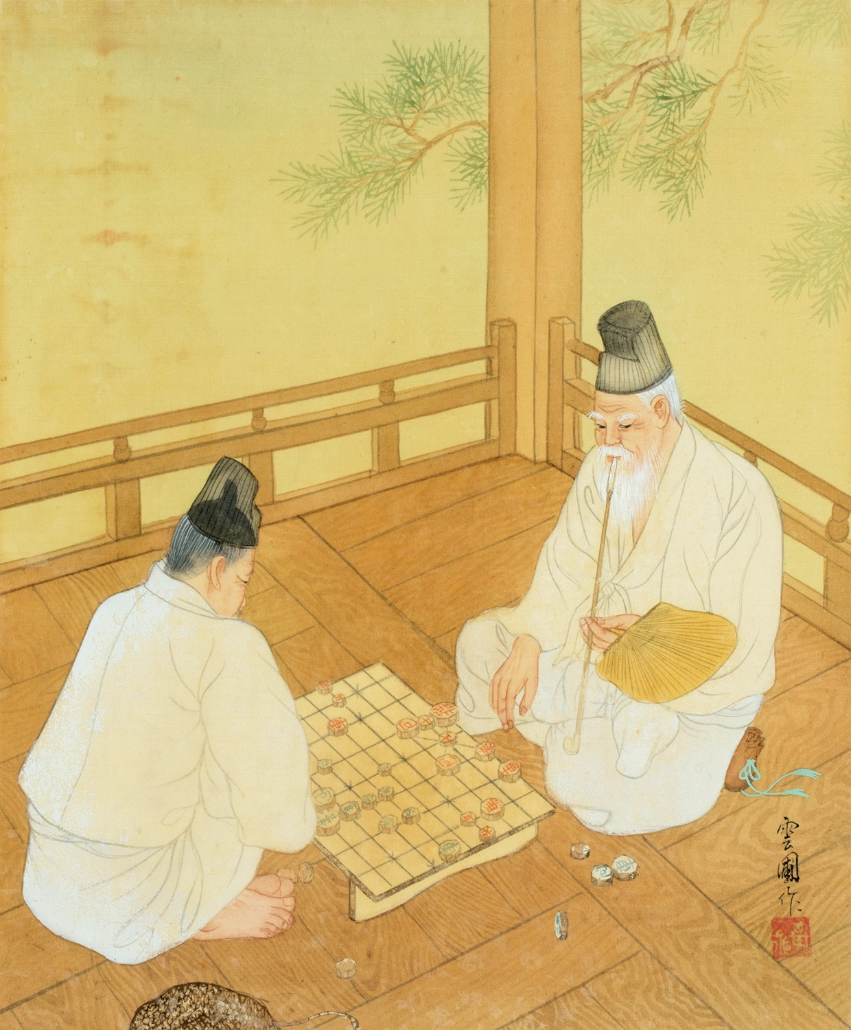 Kim Ki Chang | Playing Korean Chess | MutualArt