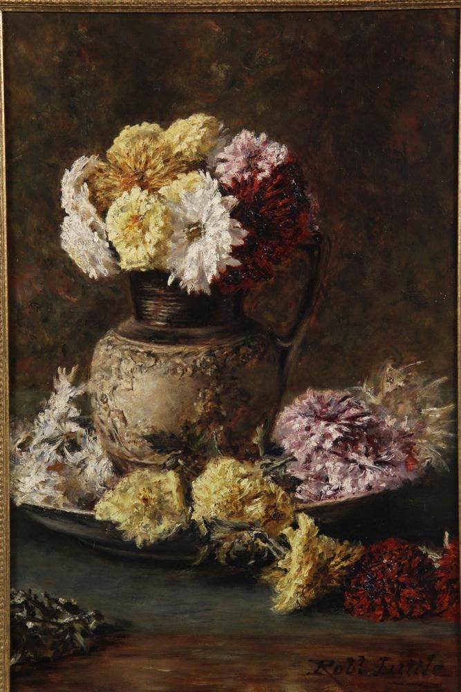 Robert Little | Chrysanthemums in an Earthenware Jug | MutualArt