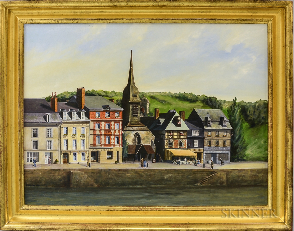 Christopher James Ward | Street Scene, Honfleur | MutualArt