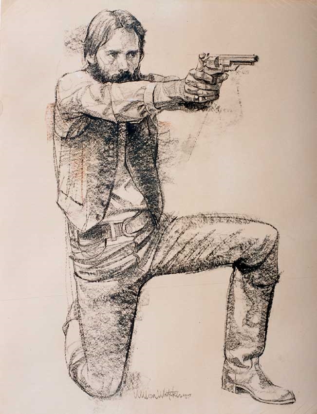 William Whitaker | Man Kneeling with Gun | MutualArt