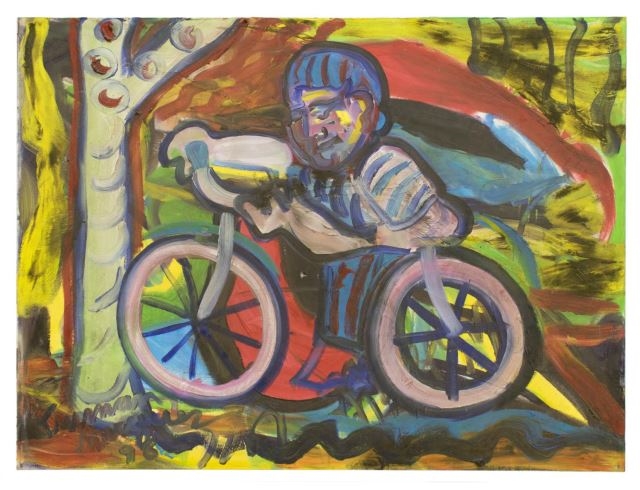 Truman Marquez | FIGURE & BICYCLE PAINTING (1998) | MutualArt