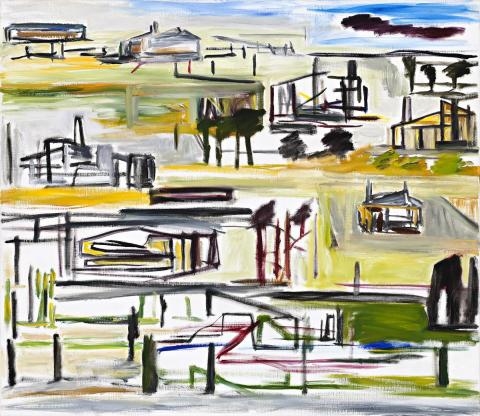 Ken Whisson | SIX HOUSES AND ONE SHED | MutualArt