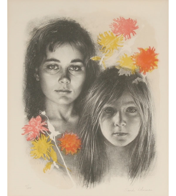 Sandu Liberman | Portrait of two girls | MutualArt