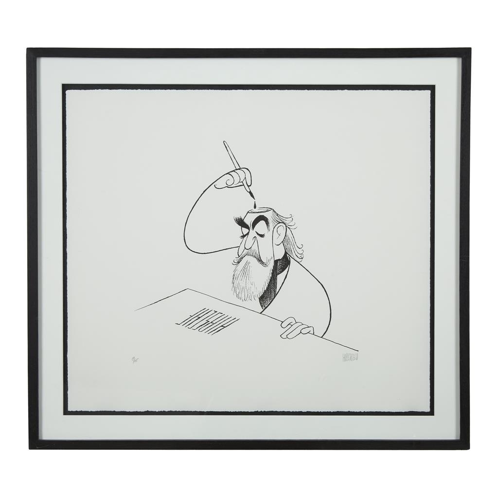Al Hirschfeld | Self Portrait With Head As Inkwell | MutualArt