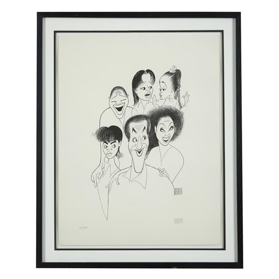 Al Hirschfeld | 2 works, The Cosby Show | Roseanne Barr | MutualArt