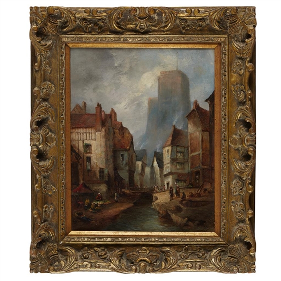 Charles Peter Pitt | A CONTINENTAL CANAL SCENE | MutualArt