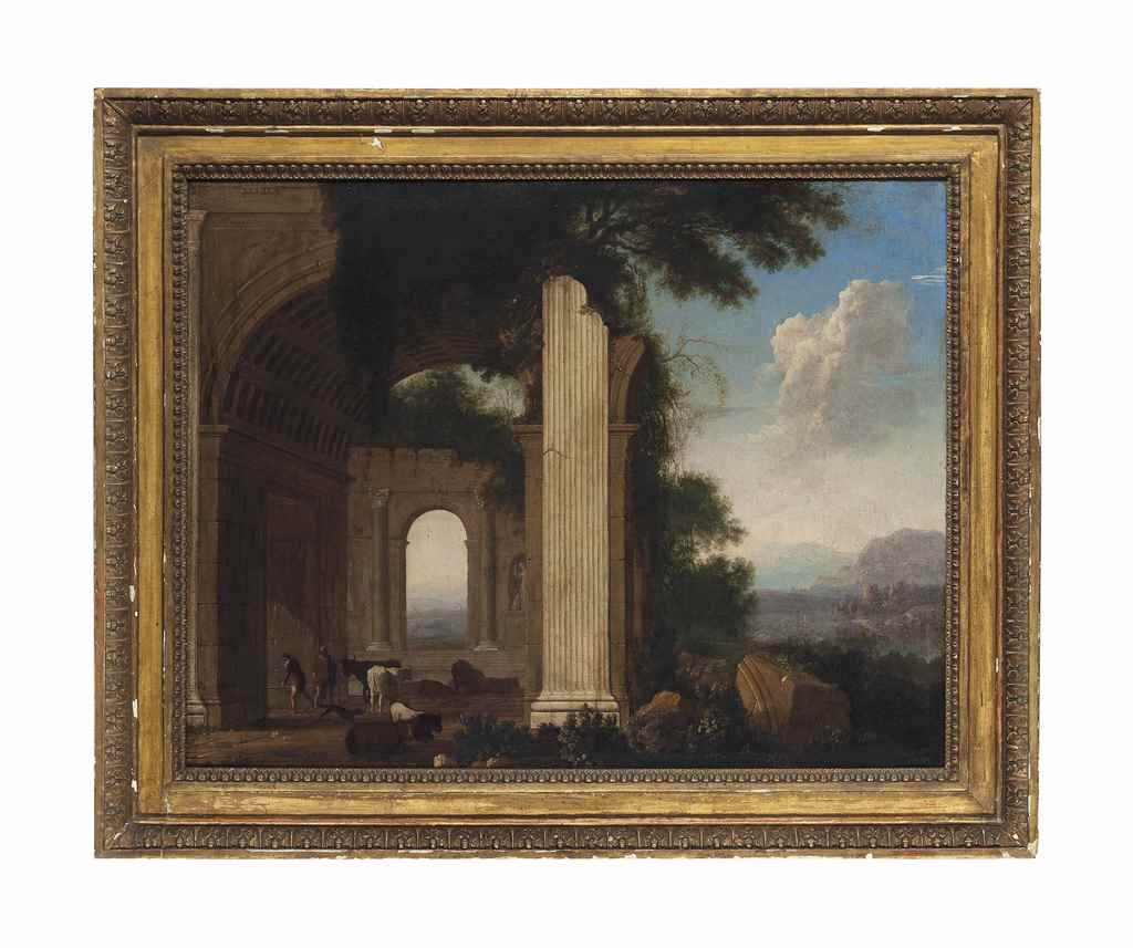 Italian School, 17th Century | An architectural capriccio of Roman ...