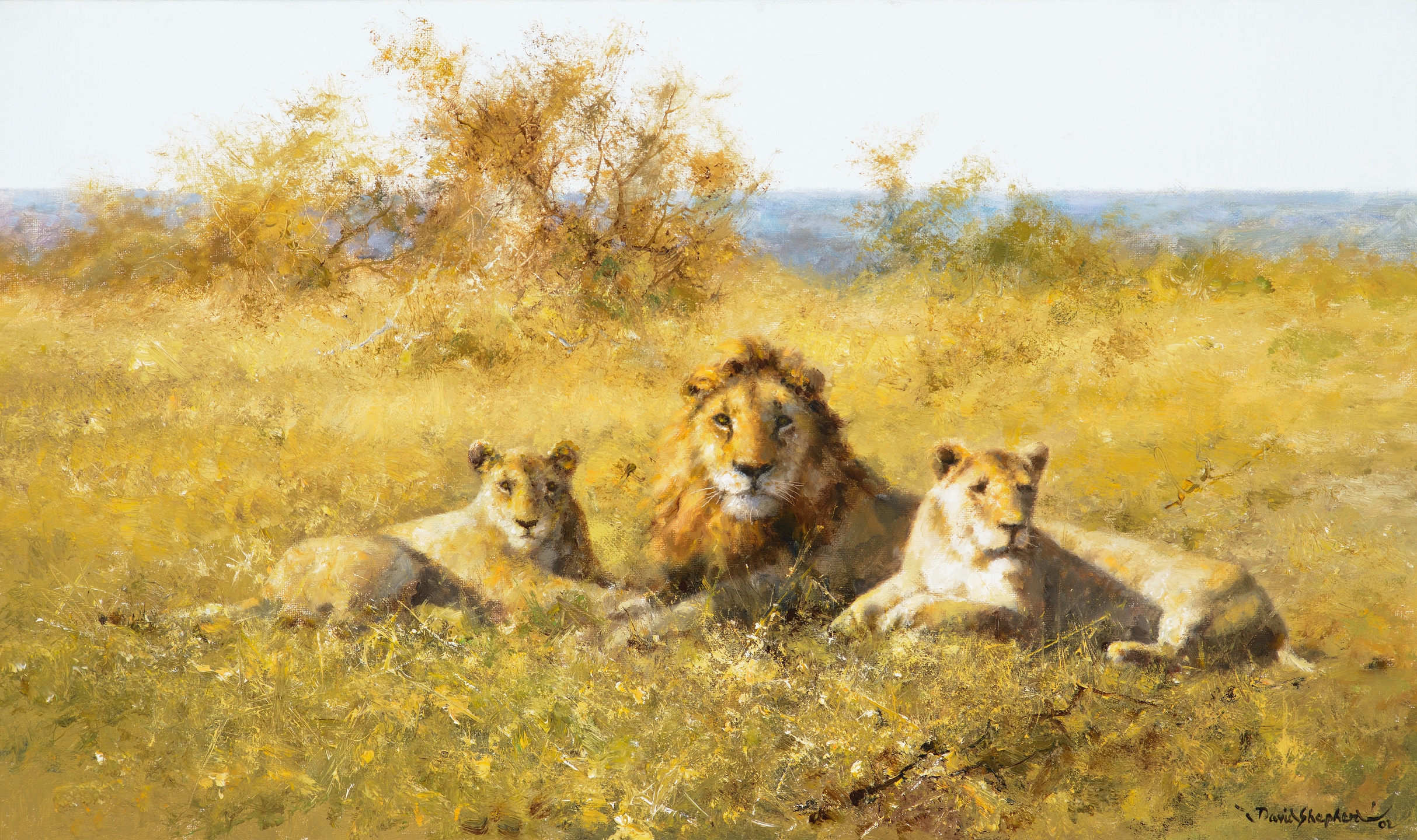 David Shepherd | Three Lions (2002) | MutualArt