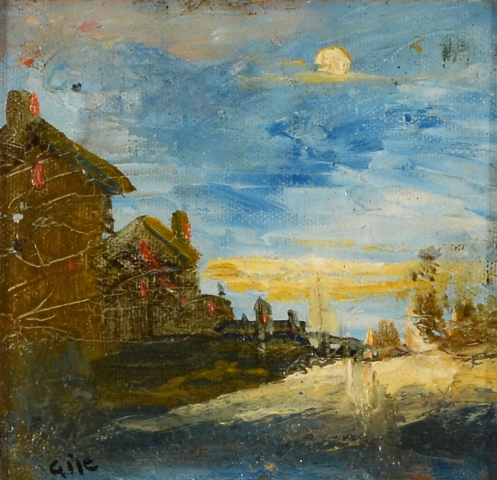 Selden Connor Gile | Nocturnal Village Landscape | MutualArt
