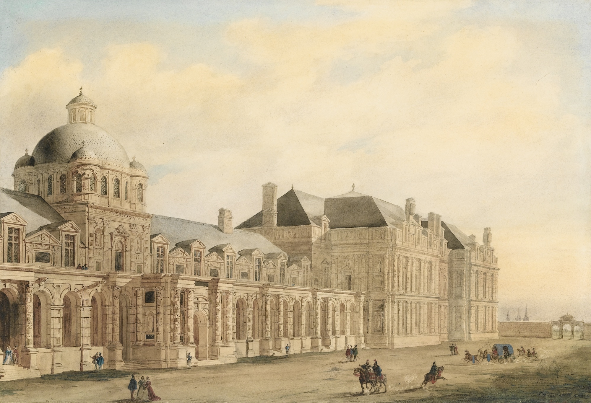 Jean-Baptiste-Antoine Lassus | View of Palais des Tuileries (1833 ...