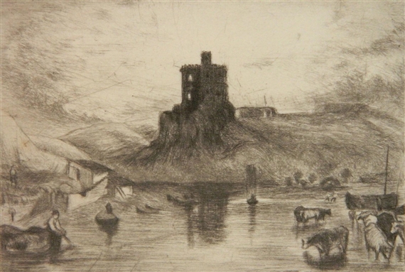 John Sloan | Dedham Castle - After Turner - Morse 2 (1888) | MutualArt