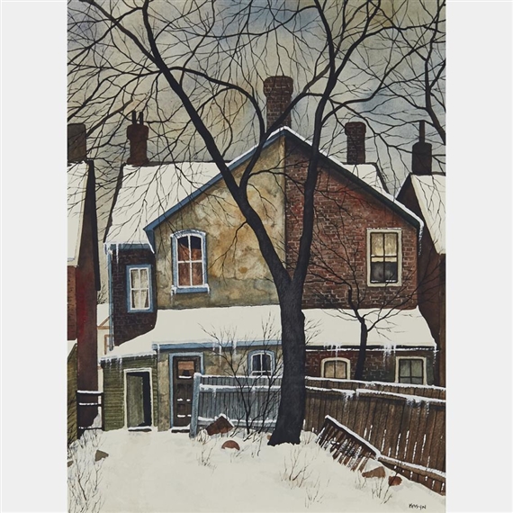 John Kasyn | Back Yard with Tree (Robert St.) | MutualArt