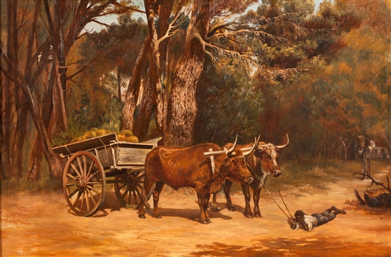 Andrew Maccallum | FARMCART AND OXEN | MutualArt