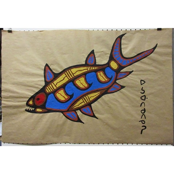 Norval Morrisseau | FISH TOTEM | MutualArt