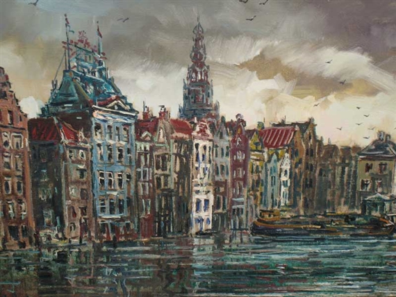 Wim Van Dijk | The Damrak Amsterdam | MutualArt