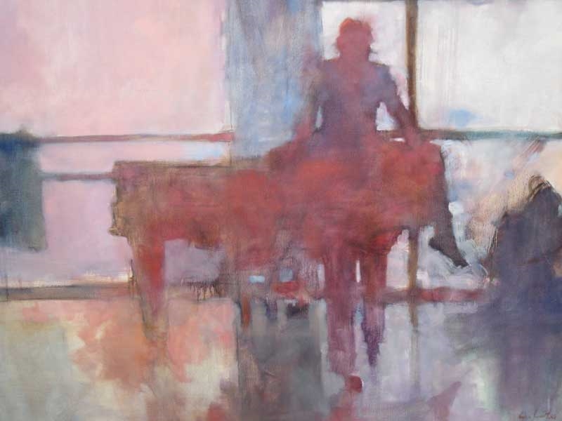 Ryno Swart | Man Seated on a Grand Piano | MutualArt