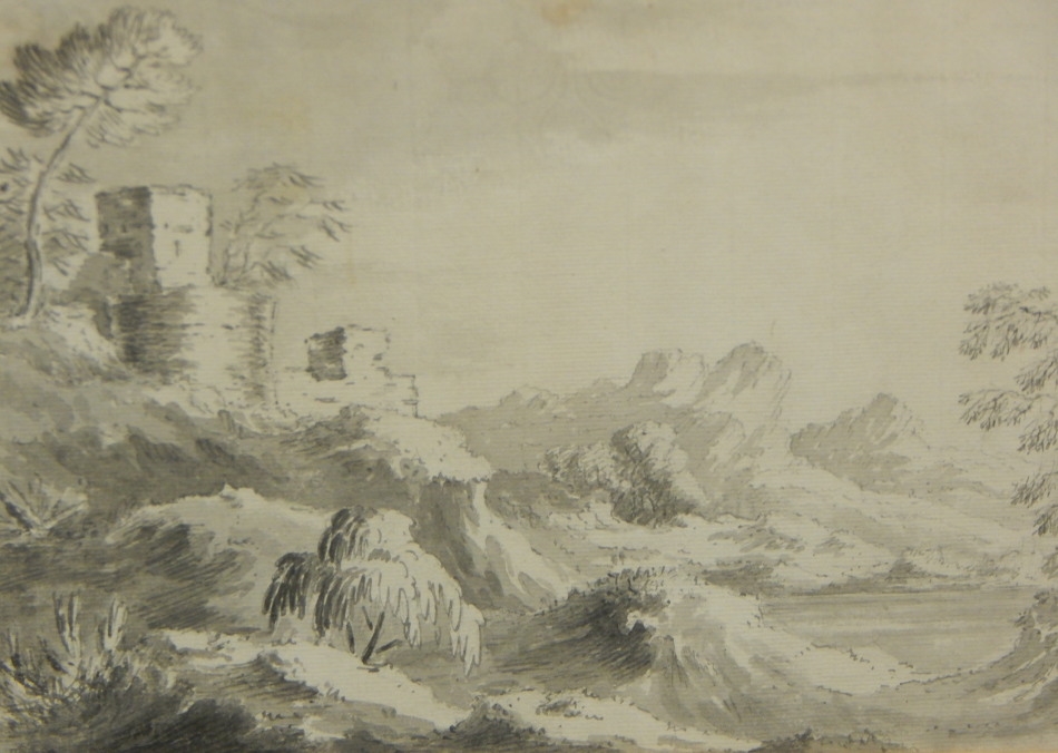 Rev. William Gilpin | A castle in a rocky landscape | MutualArt