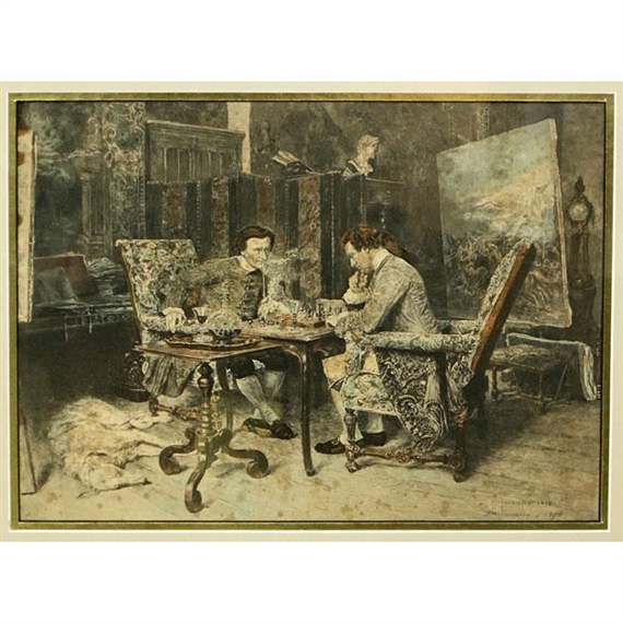 Jean-Louis-Ernest Meissonier | A Chess Game (1858) | MutualArt