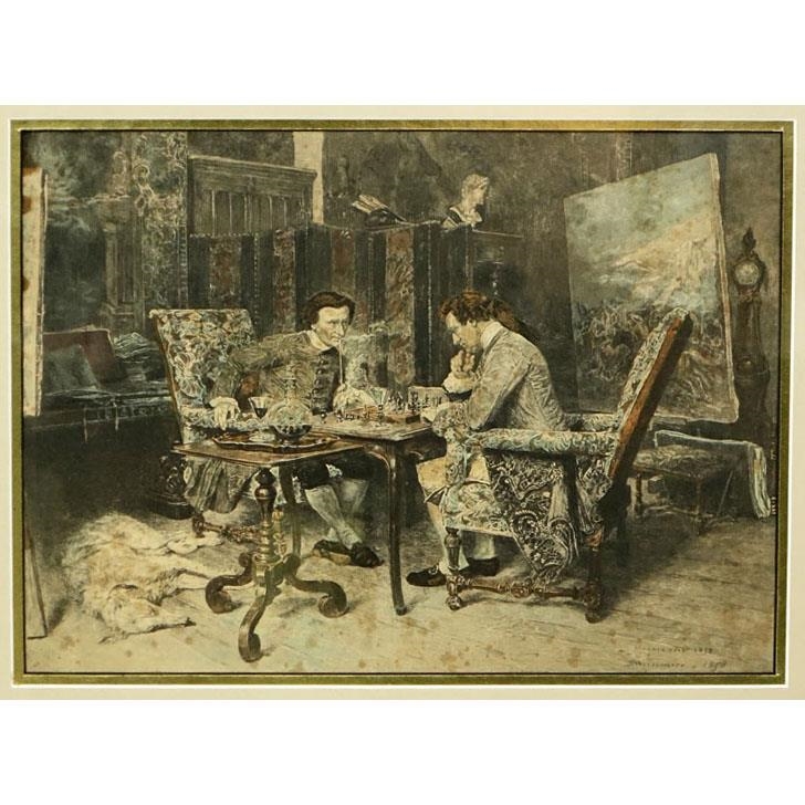 Jean-Louis-Ernest Meissonier | A Chess Game (1858) | MutualArt