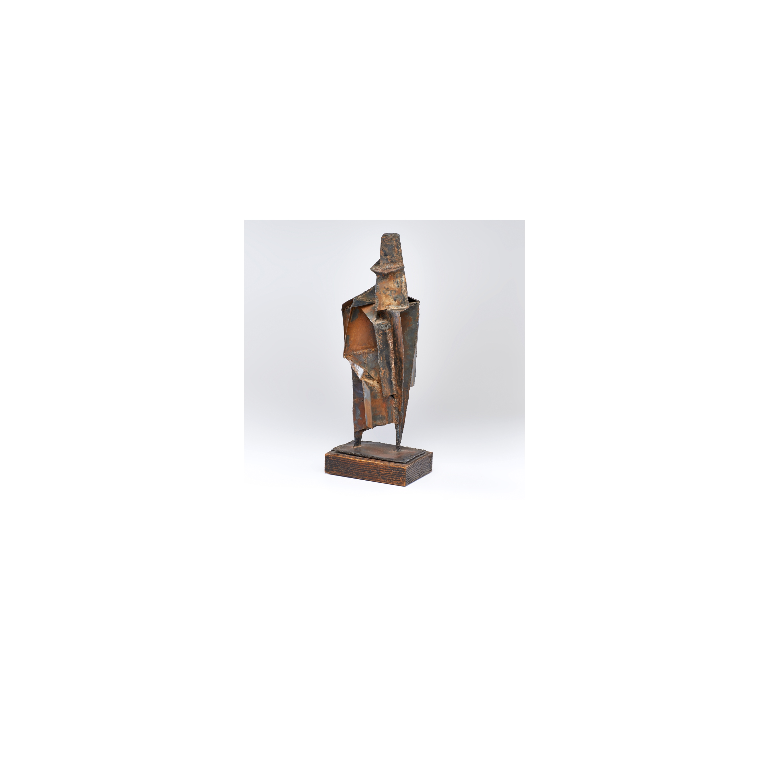 Bernard Brenner | Brutalist abstract sculpture of a standing figure ...
