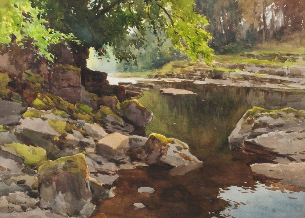 Ernest W. Haslehust | River landscape | MutualArt