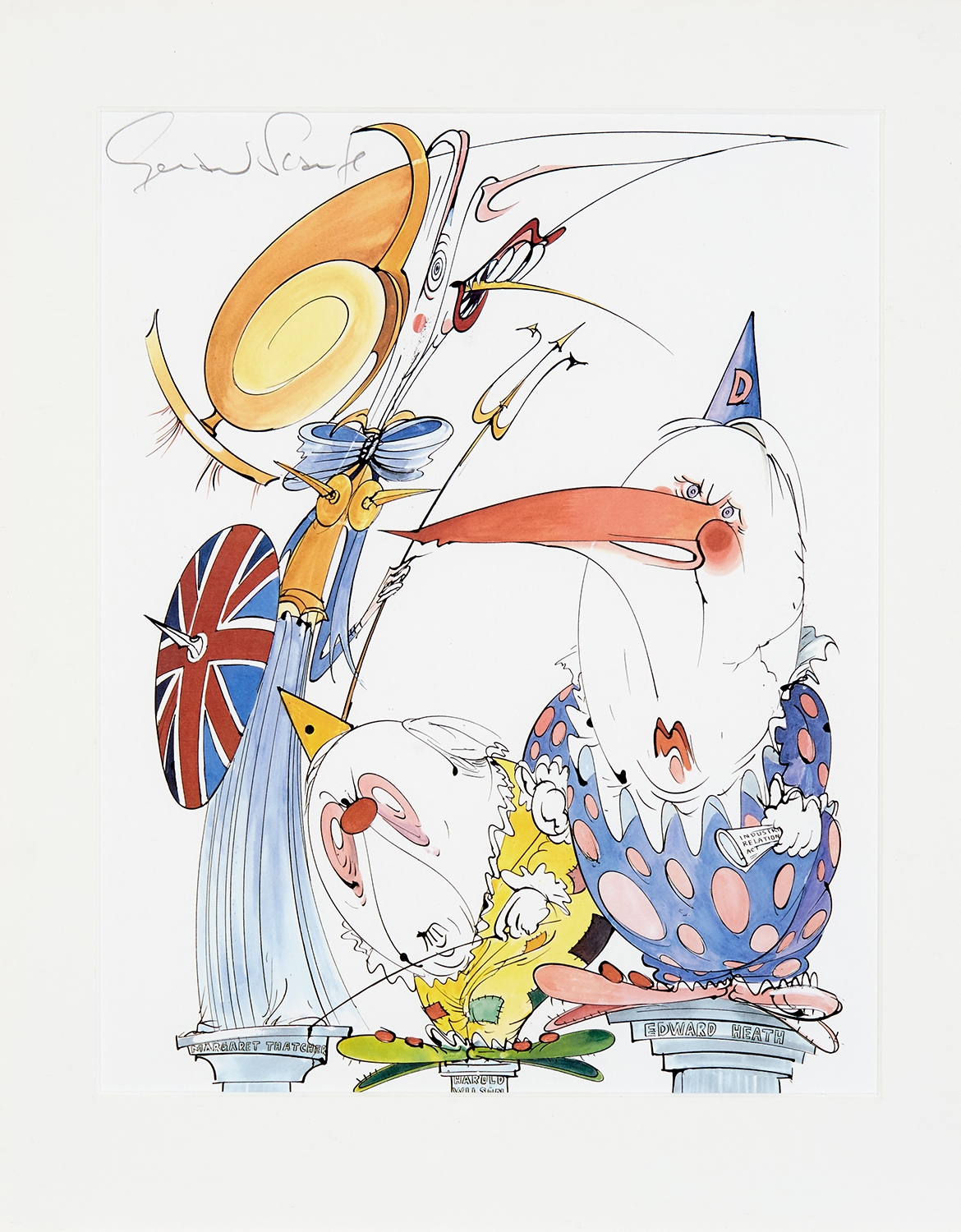 Gerald Scarfe | Margaret Thatcher, Harold Wilson, Edward Heath | MutualArt