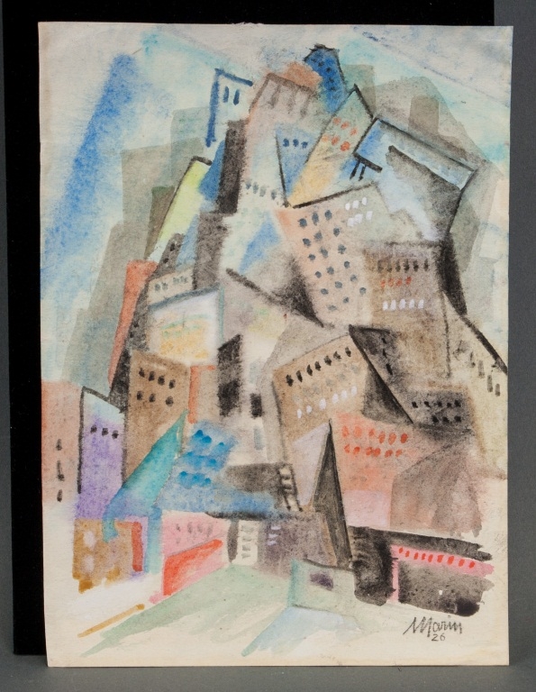 John Marin | Abstract painting of city landscape (1926) | MutualArt