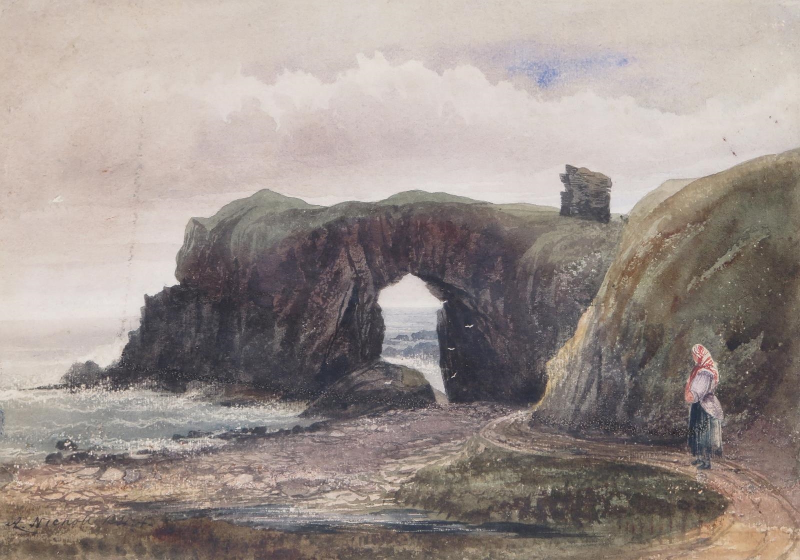 Andrew Nicholl | Ballyreagh Castle, near Portrush, Co. Antrim, N ...