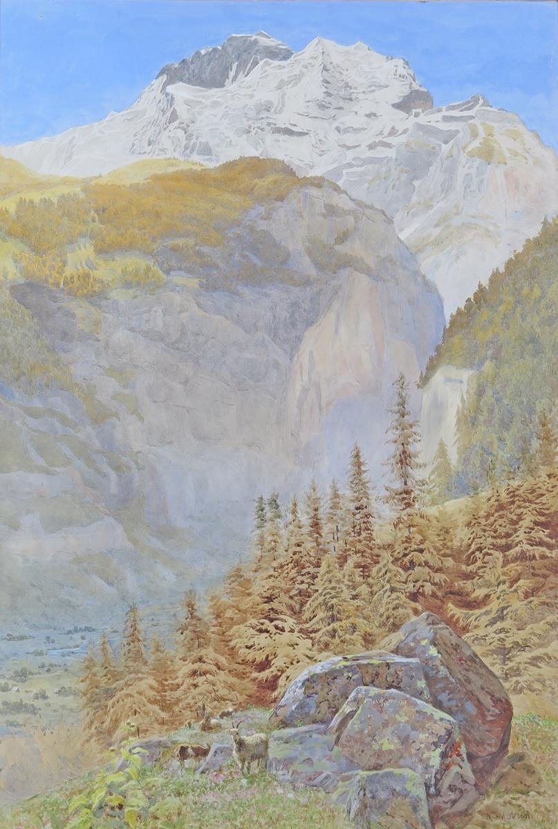 William Sidney Morrish | The Jungfrau and Silberhorn above ...