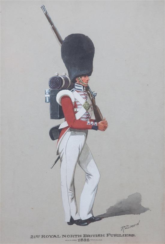 Richard Simkin | Two Works: 21st Royal North British Fusiliers 1832 and ...