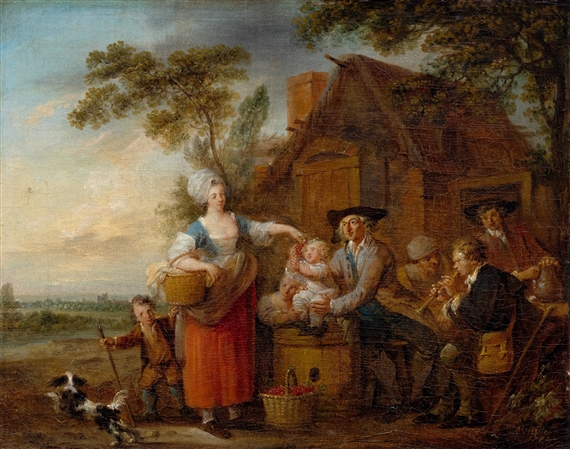 François-Louis-Joseph Watteau | Rural scene with figures (1784) | MutualArt
