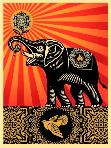 Shepard Fairey | Peace Elephant (2011) | MutualArt