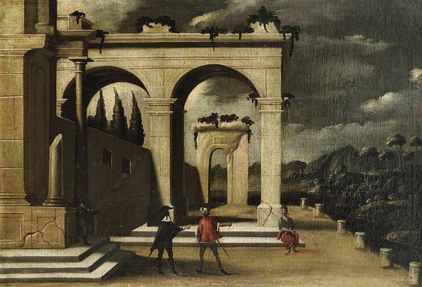 Viviano Codazzi | Ruinencapriccio mit Figurenstaffage | MutualArt
