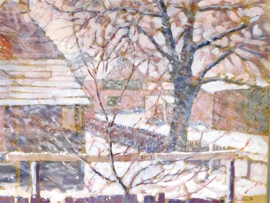 Arthur Musgrave | Depicts A New England Town Center During Blizzard ...