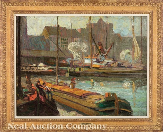 Roy Charles Gamble | The Busy Port | MutualArt