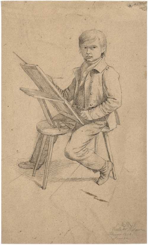 Ernst Friedrich August Rietschel | Portrait of a boy drawing (1824 ...